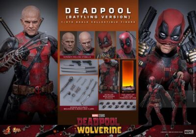 Deadpool & Wolverine Movie Masterpiece Figura 1/6 Deadpool (Battling ...